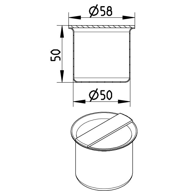 EUROPIPE SOCKET PLUG 50MM PUSH IN - (844.000.050 S)