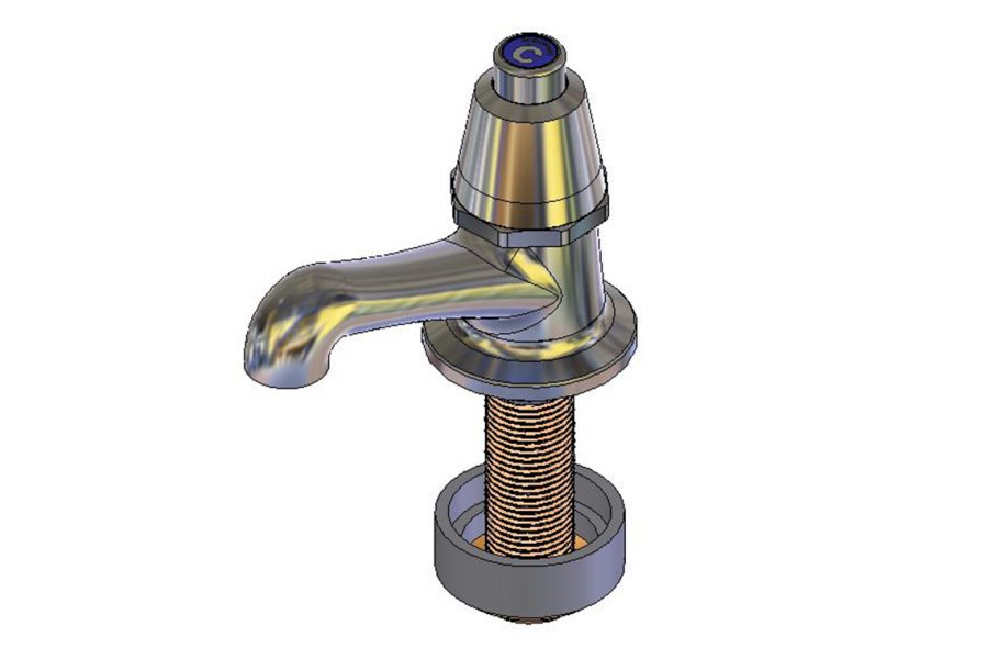 TYPE 48 SPRING ACTION PILLAR TAP 15MM BUTTON ACTION - (BUB209B)