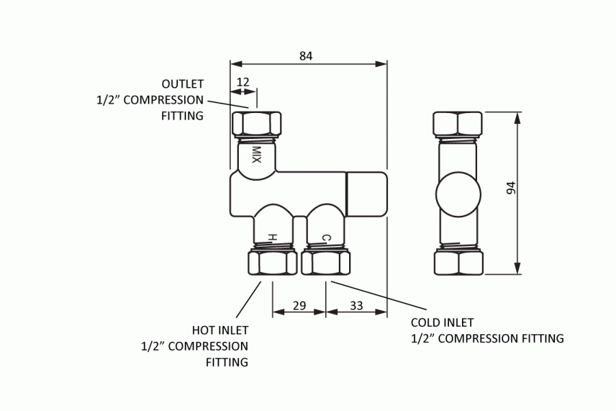 ENWARE AQUABLEND 500 MINI TMV - (ATM500L)