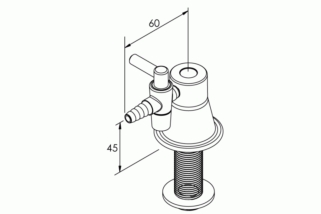 ENWARE TYPE 38 1 WAY GAS BENCH TURRET MI 15MM 7KPA TAPERED PLUG TAPS ...