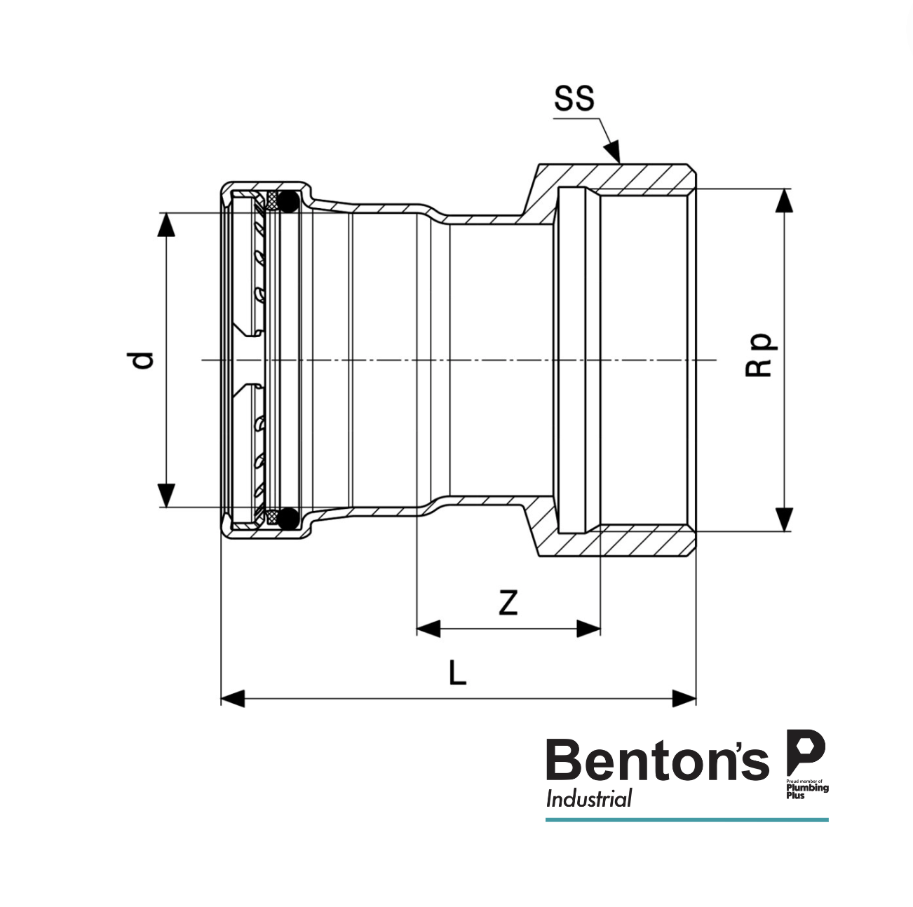 Viega Sanpress Inox FI Socket Adaptor