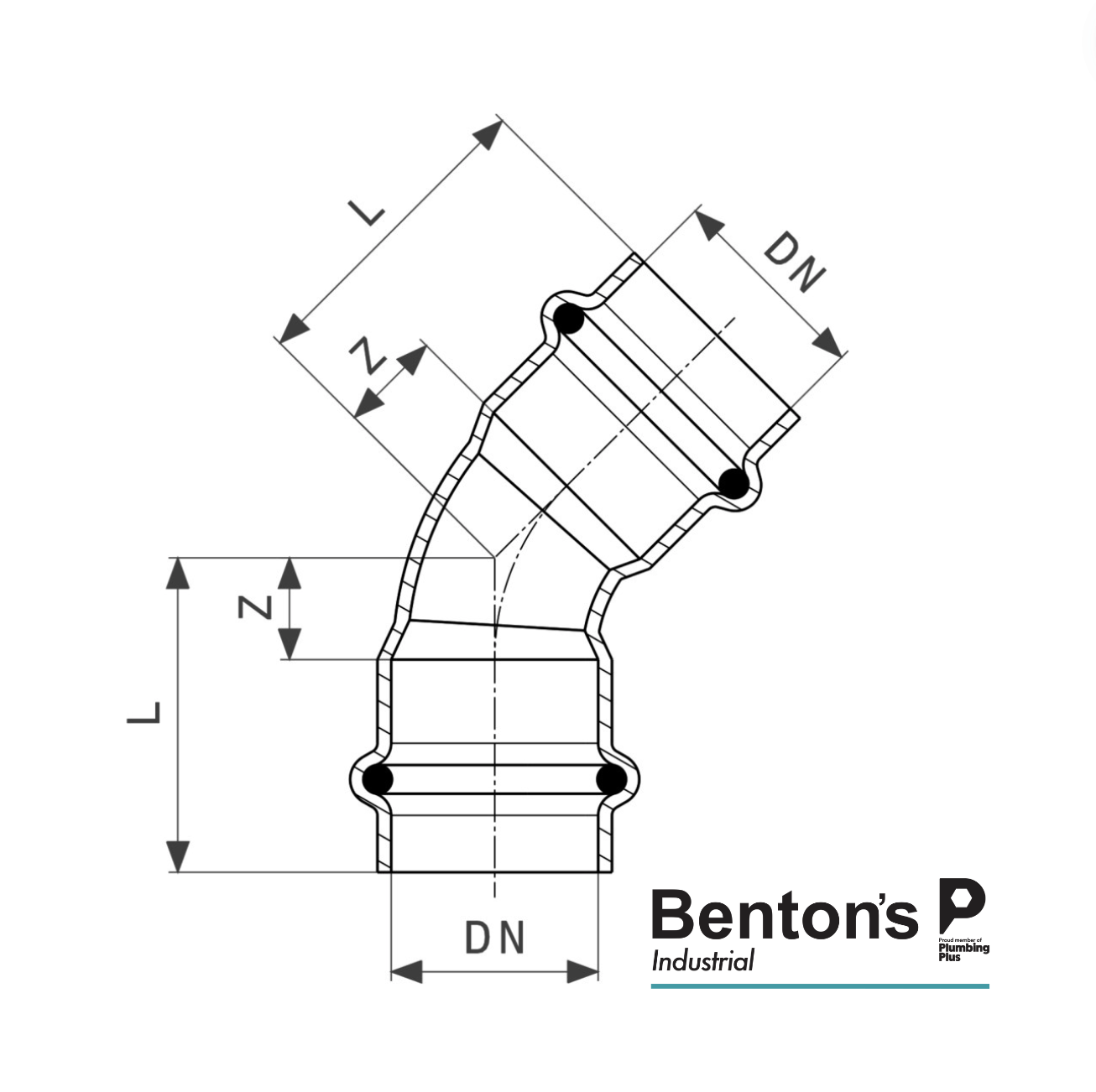 Viega Propress 45° FF Bend